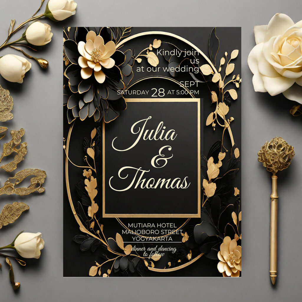 wedding invitation template-simple,elegan and attractive-V3 - MasterBundles