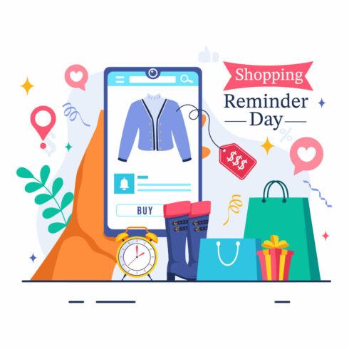 12 Shopping Reminder Day Illustration - MasterBundles