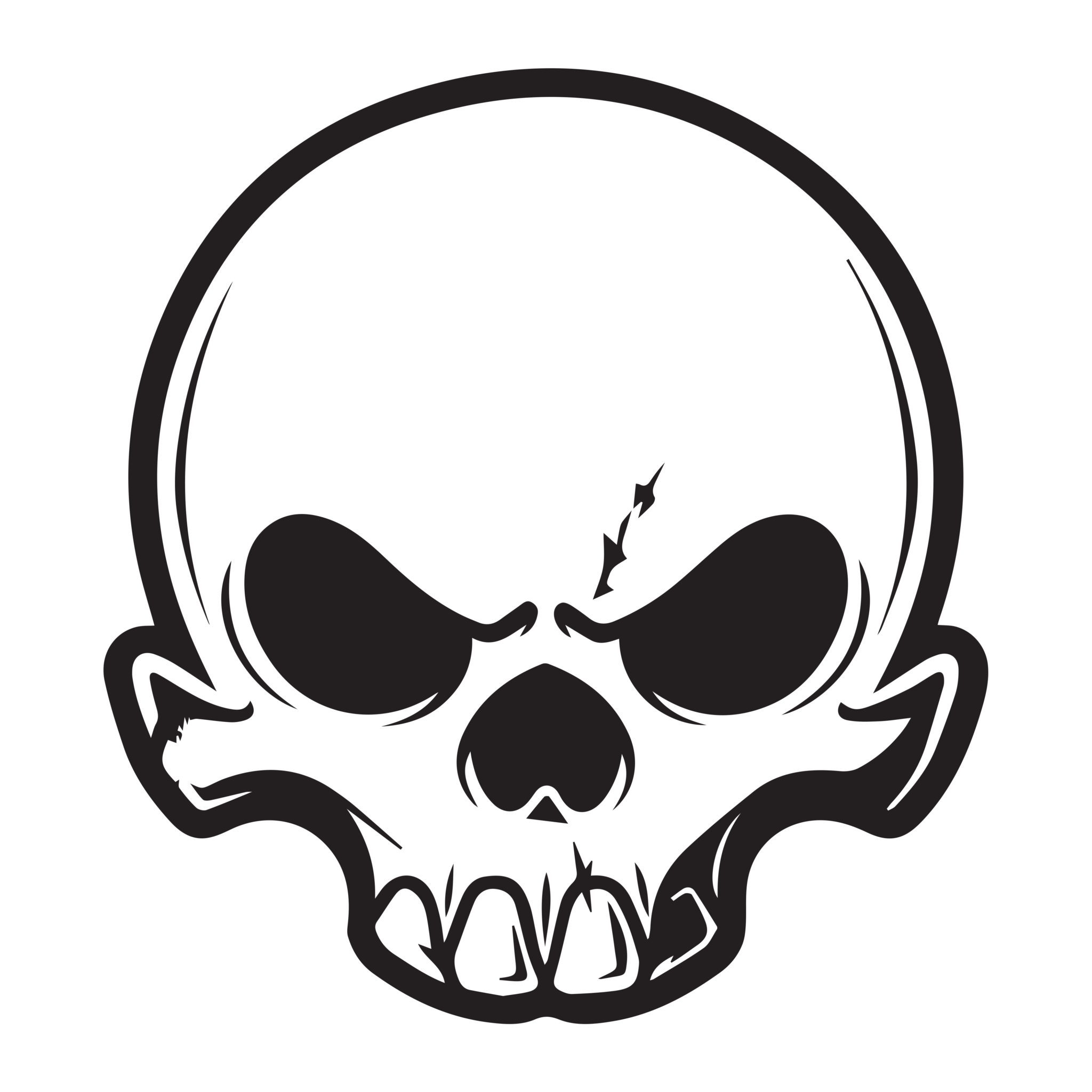 9 Skull Logo Icons - Halloween Vector Pack - MasterBundles