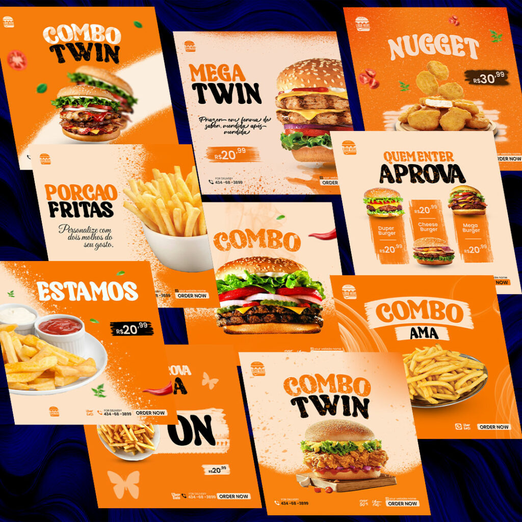 10 Social Media | Combo Fast Food - MasterBundles