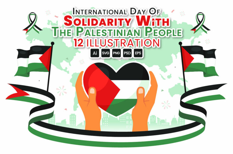 12 Day of Solidarity with the Palestinian People Illustration ...