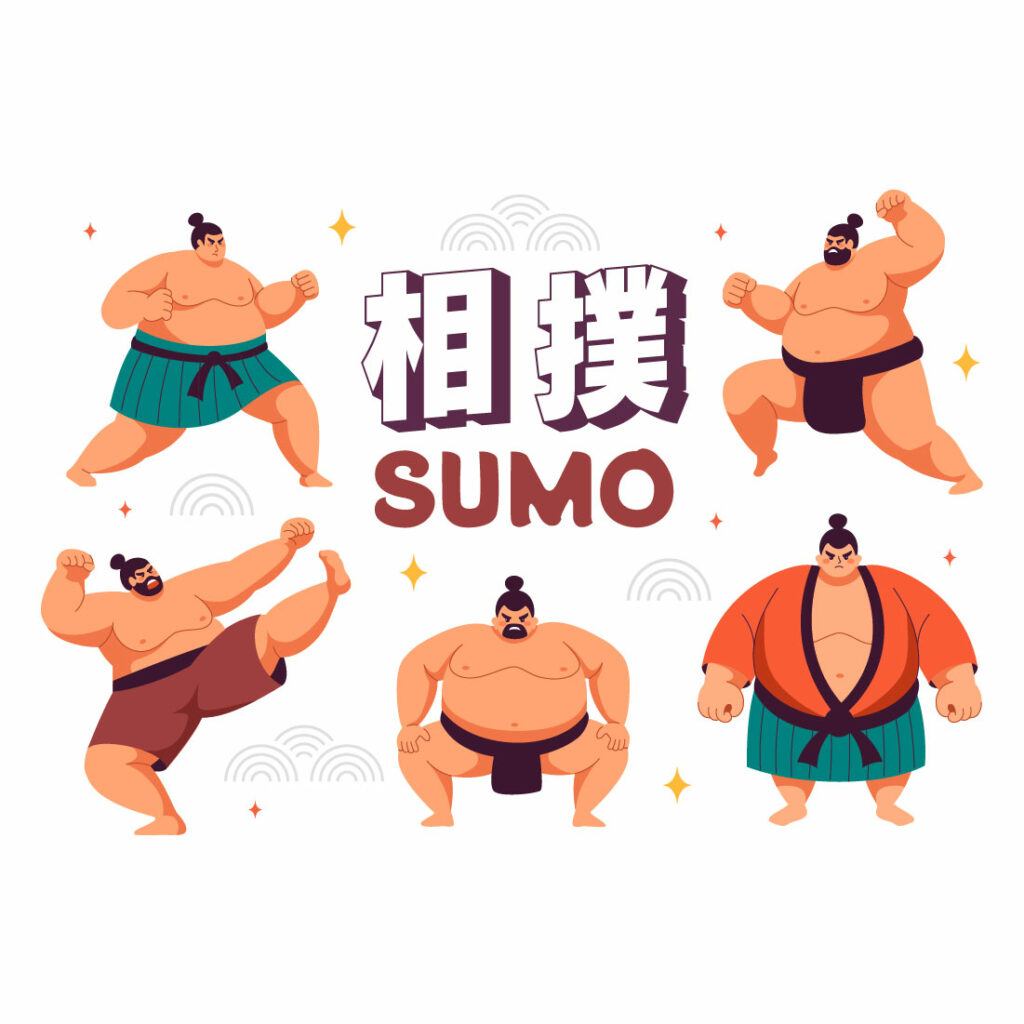 9 Sumo Wrestler Illustration - MasterBundles