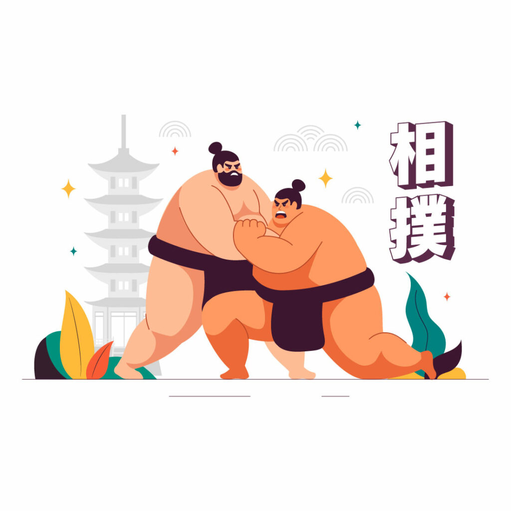 9 Sumo Wrestler Illustration - MasterBundles