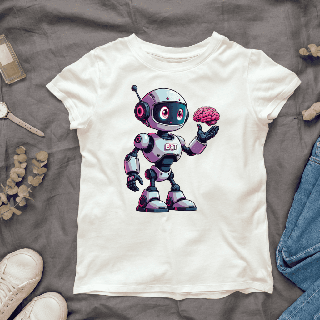 Robot with EXT T-shirt Design - MasterBundles
