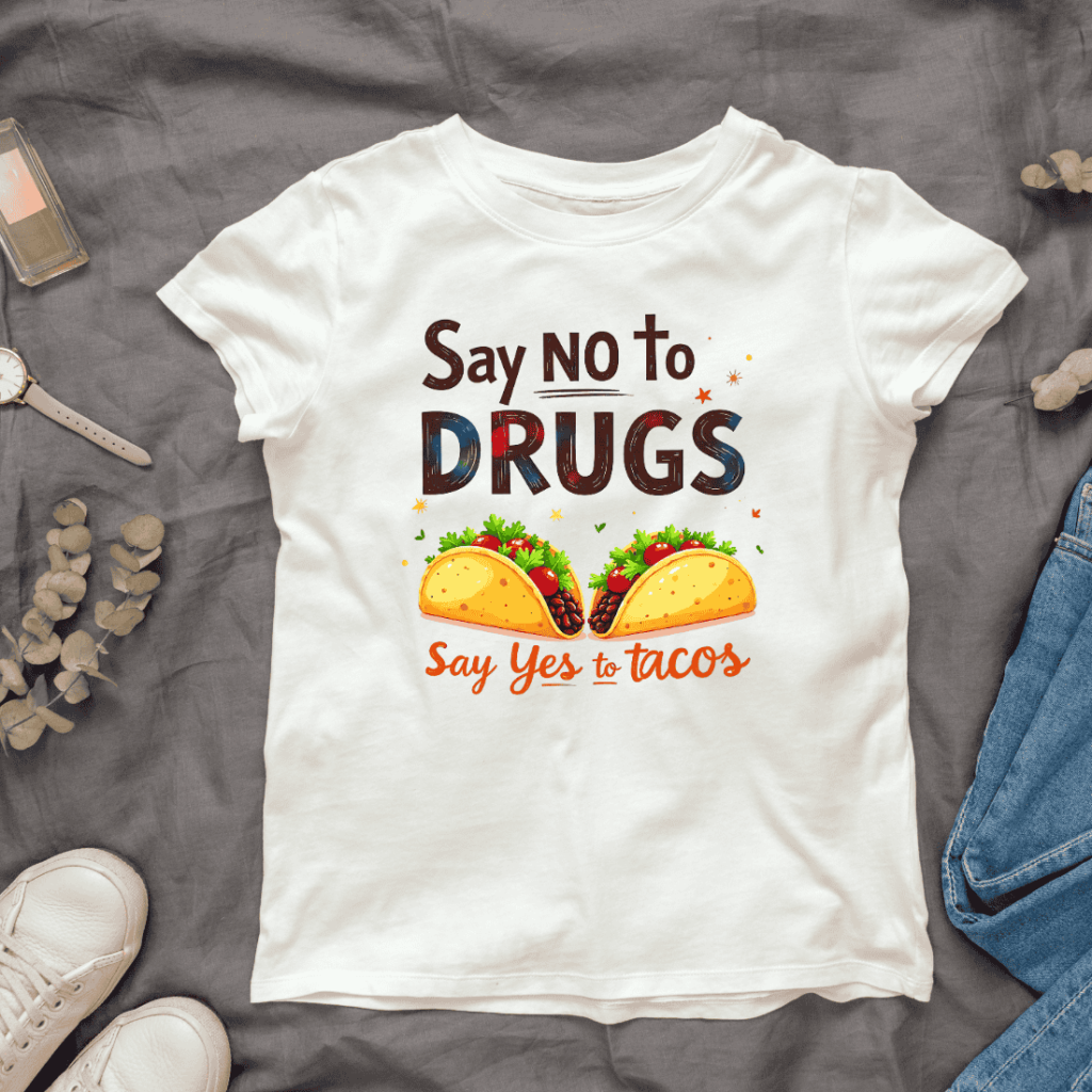 Say No to Drugs, Say Yes to Tacos T-Shirt Design - MasterBundles