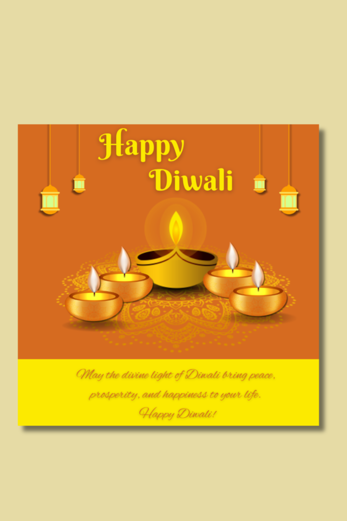 Diwali Festival card - MasterBundles