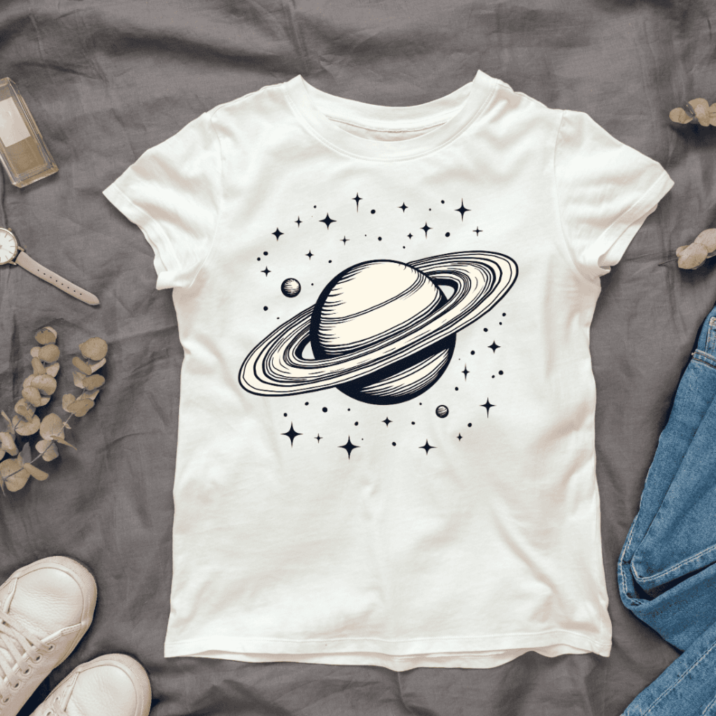 Space Planet Saturn T-shirt Design - MasterBundles