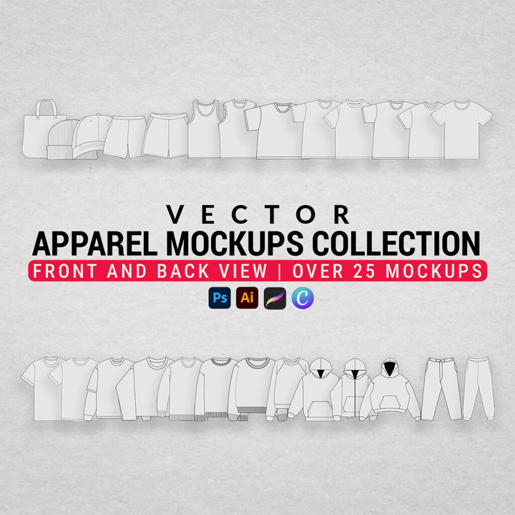 Vector Apparel Mockups Collection - MasterBundles