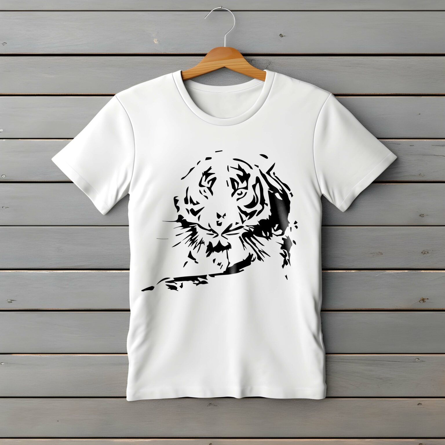 Tiger Head T-Shirt Design - MasterBundles