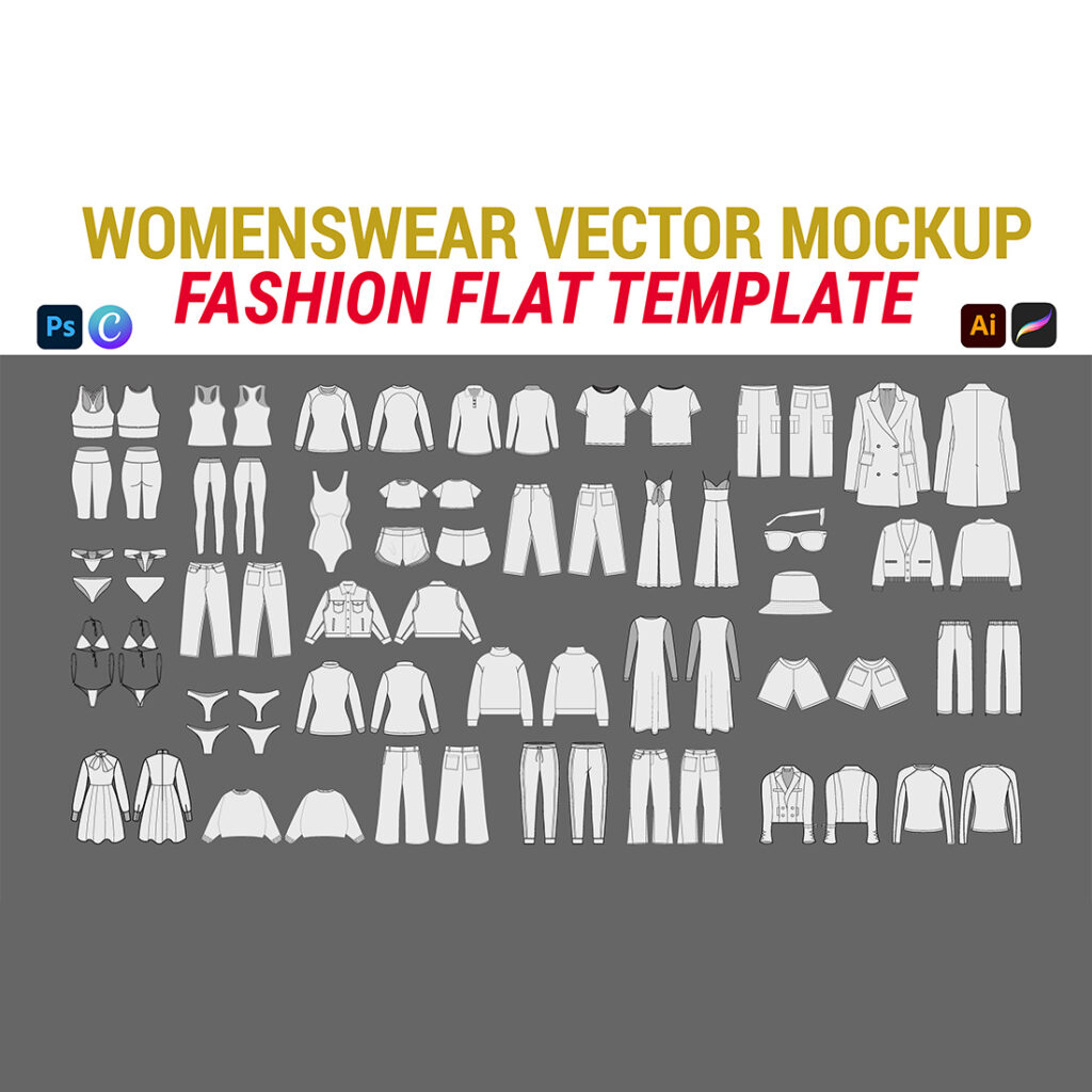 Womenswear Vector Mockup Bundle - MasterBundles