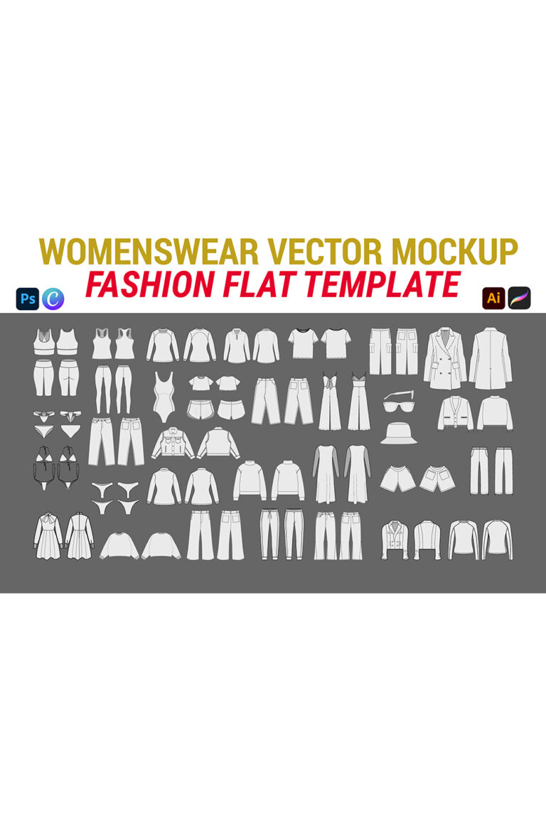 Womenswear Vector Mockup Bundle - MasterBundles