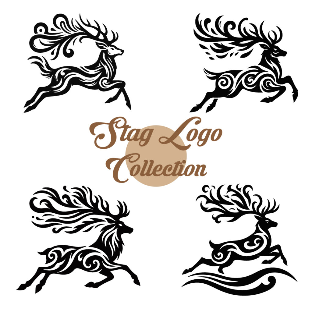 Logo Collection of Stag Running - MasterBundles