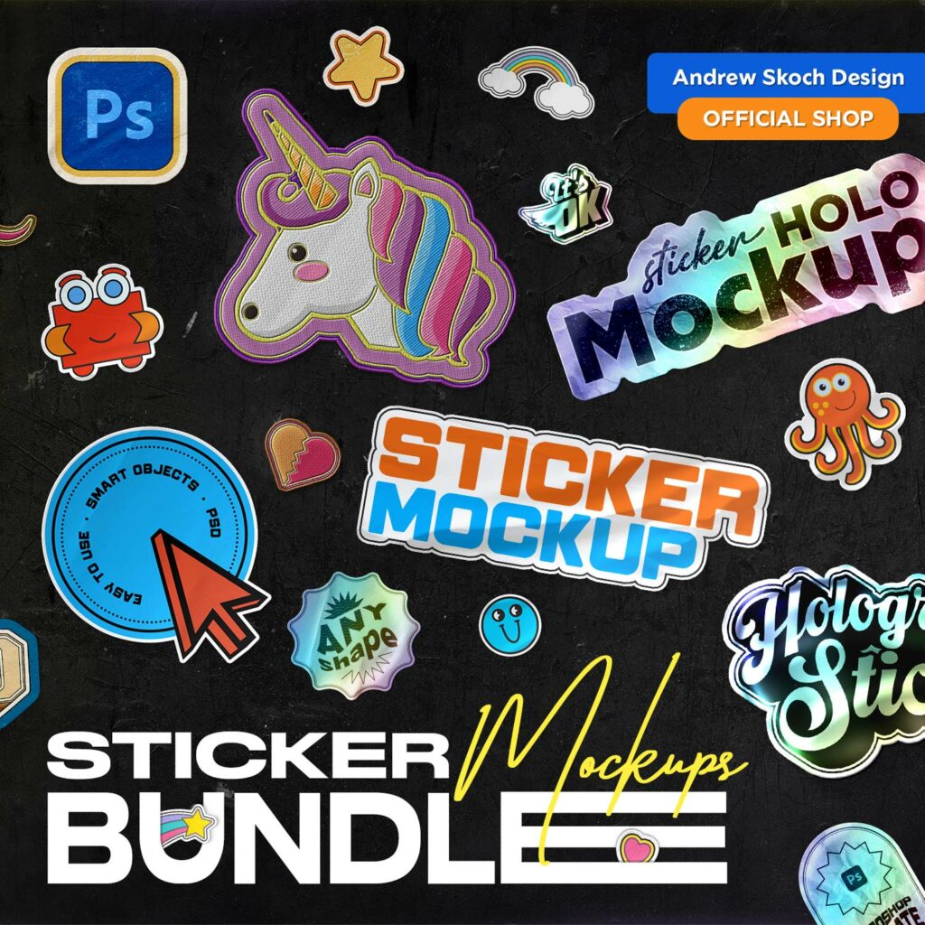 Sticker Mockups Bundle - MasterBundles