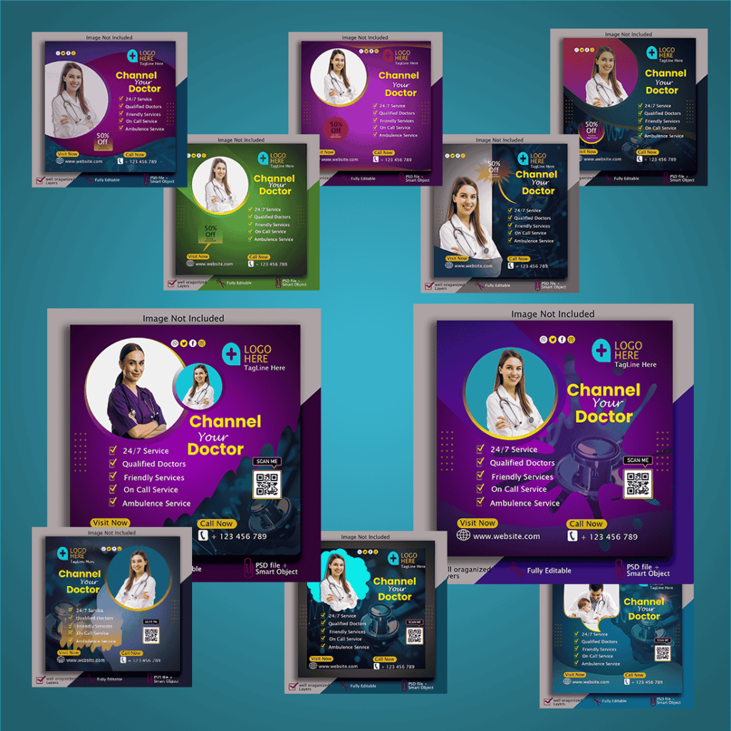 fully editable medical template PSD - MasterBundles