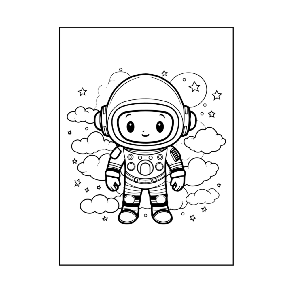 50 amazing space coloring book pages - MasterBundles