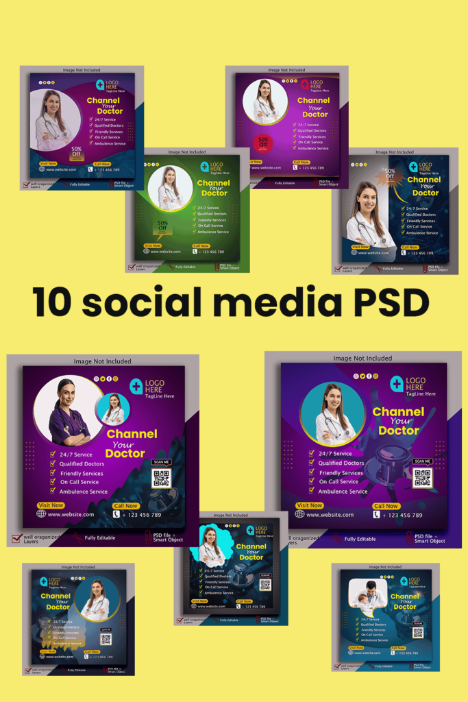 fully editable medical template PSD - MasterBundles
