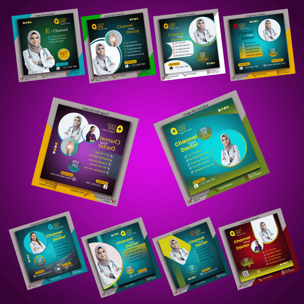 fully editable medical template PSD - MasterBundles