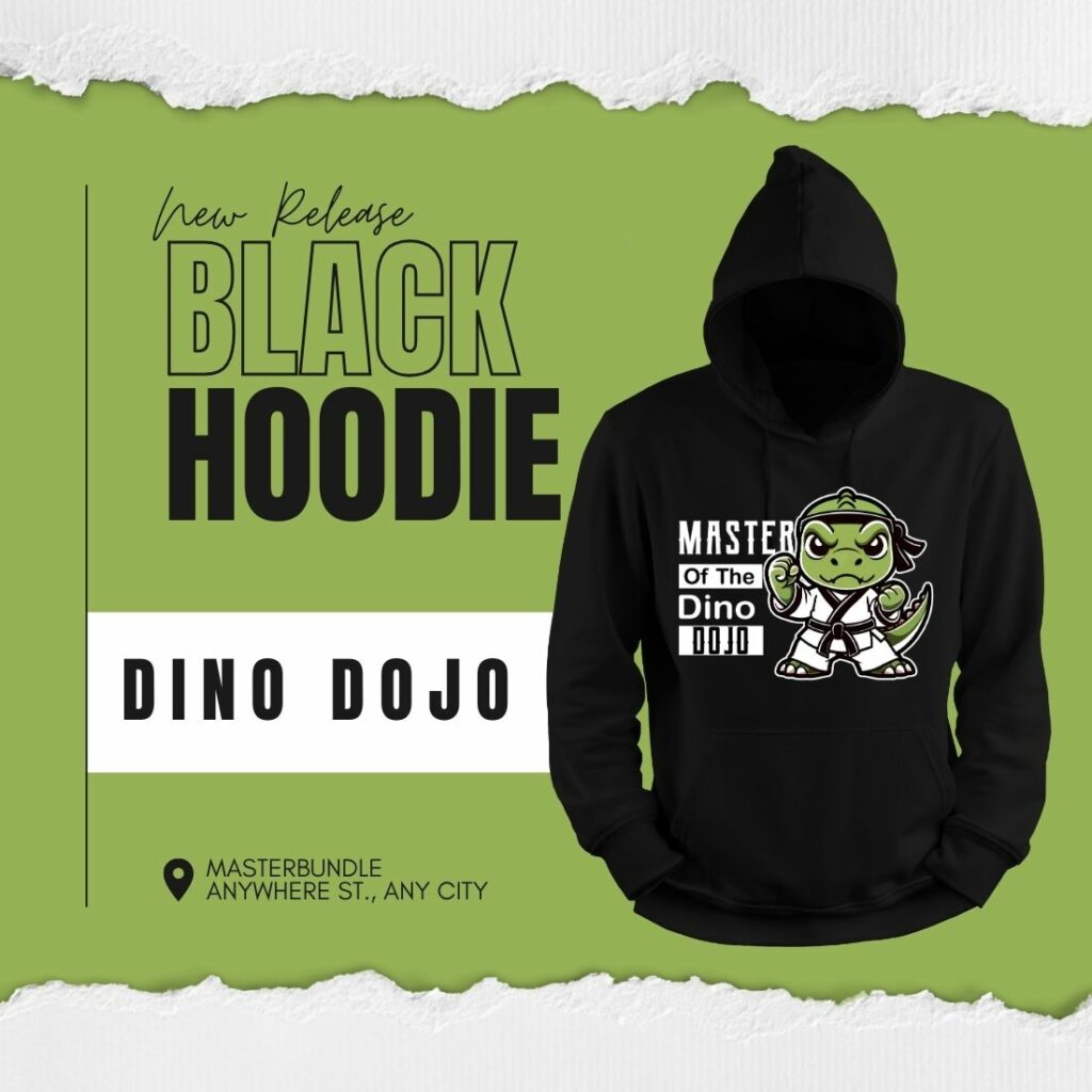 Master Of The Dino Dojo T-shirt Design - MasterBundles