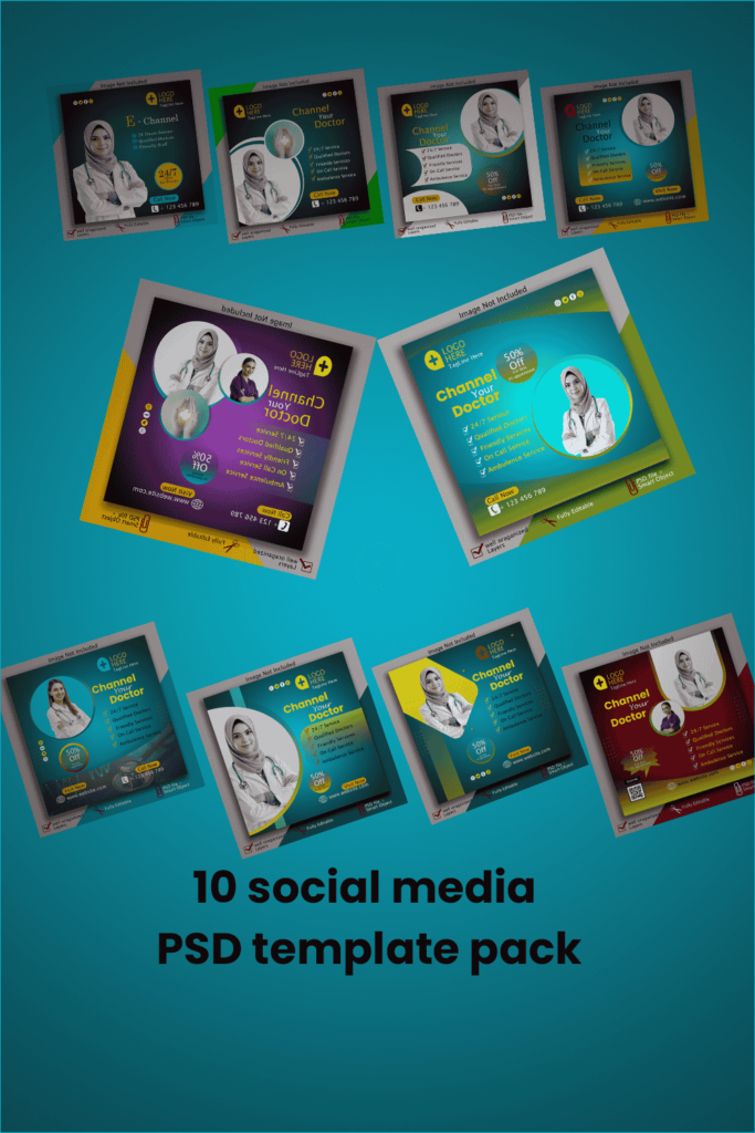fully editable medical template PSD - MasterBundles