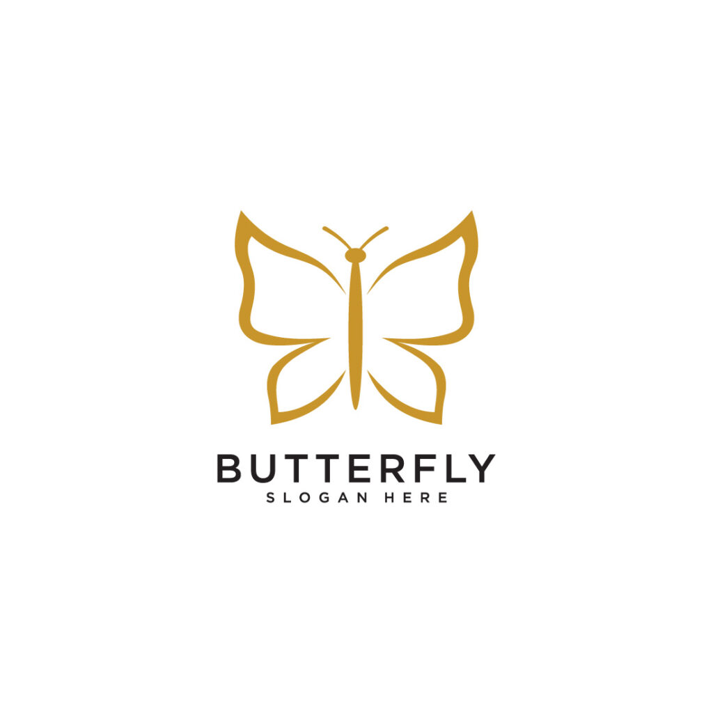 butterfly animal logo design vector - MasterBundles
