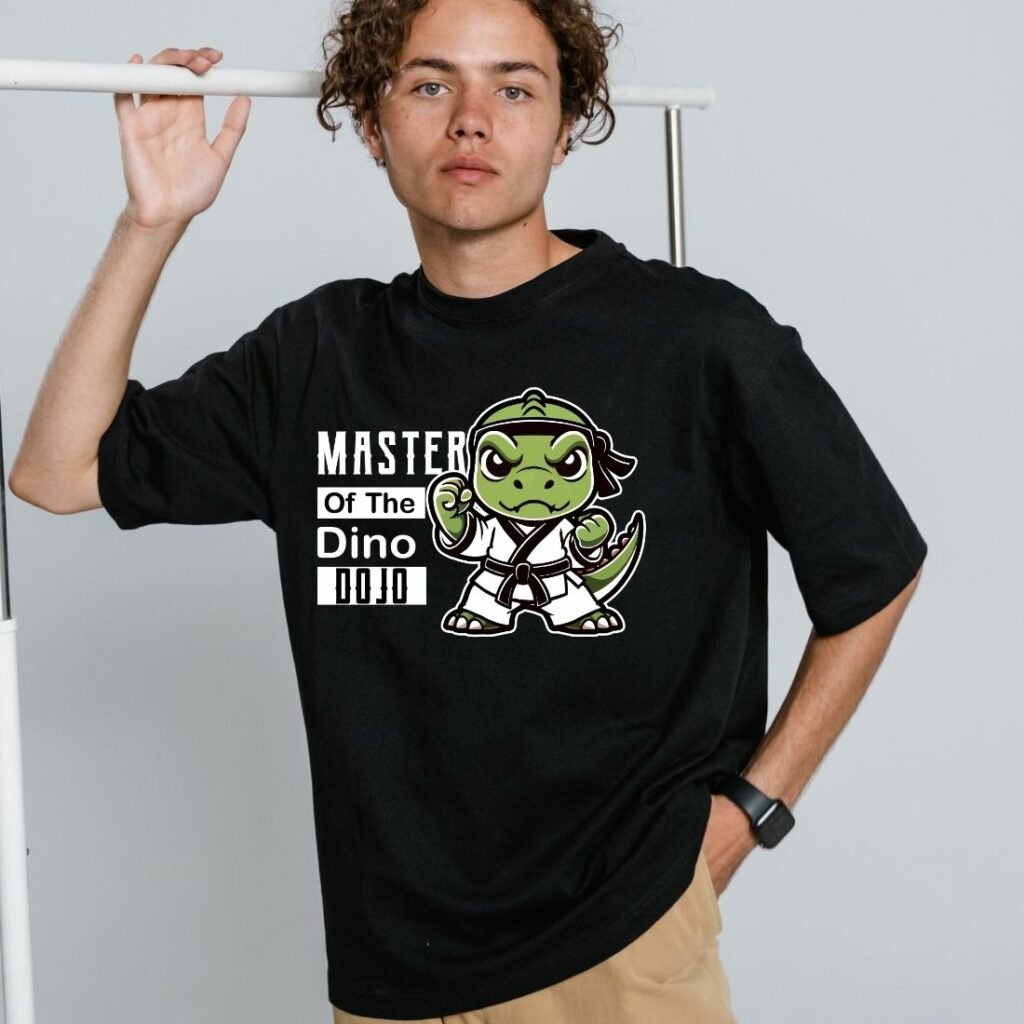 Master Of The Dino Dojo T-shirt Design - MasterBundles