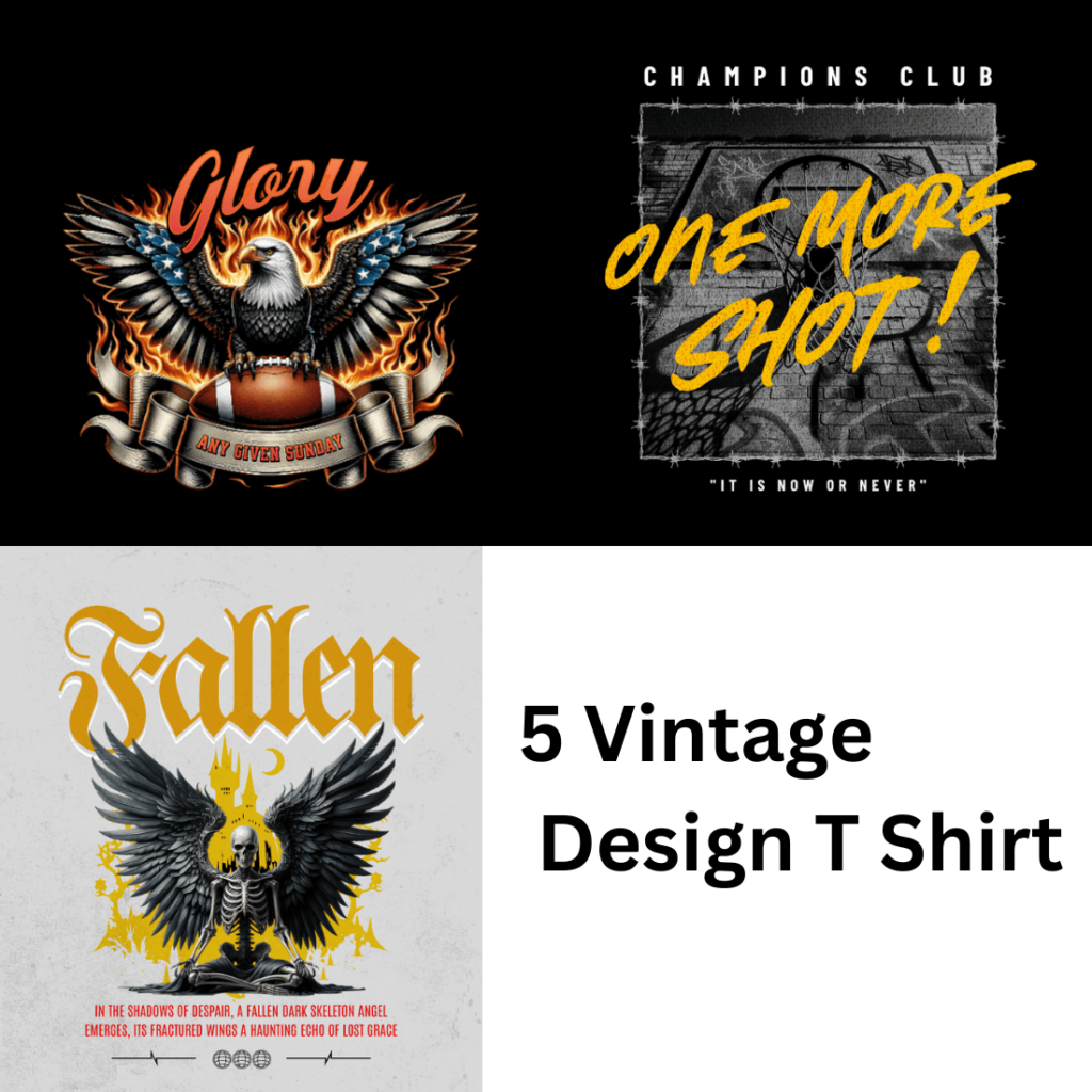 5 Vintage T shirt design