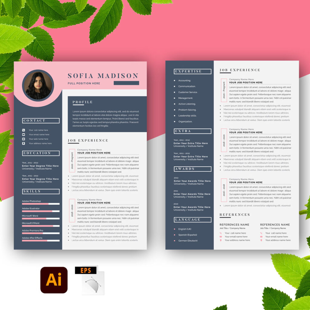 Creative Resume Template Design - MasterBundles