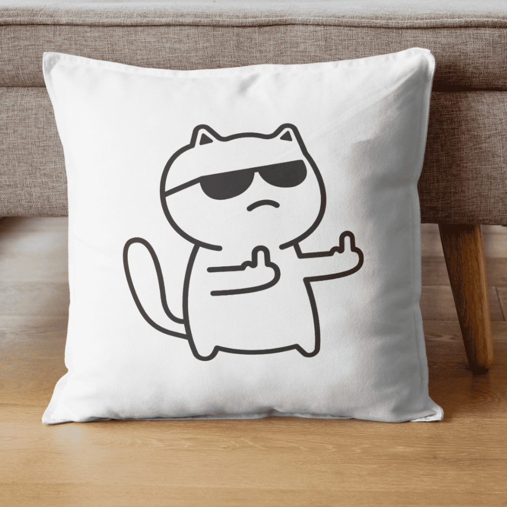 Cat With Middle Finger Brand