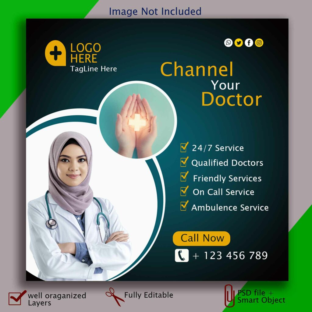 fully editable medical template PSD - MasterBundles