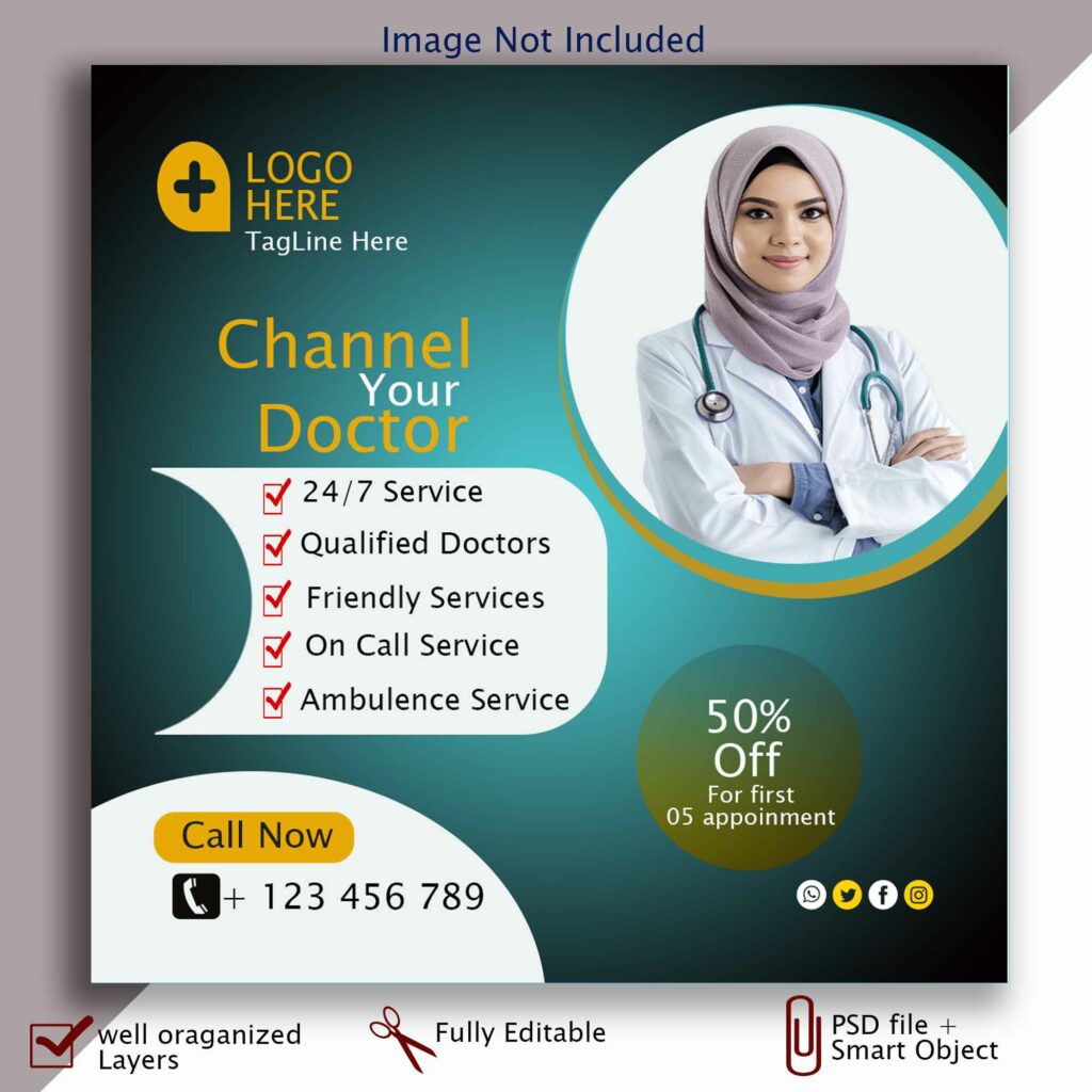 fully editable medical template PSD - MasterBundles