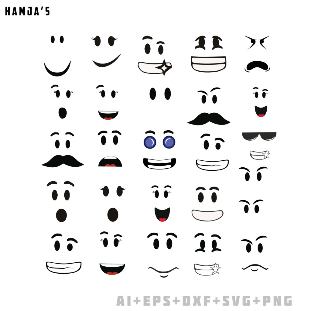 Roblox Face SVG, Roblox Face Decal, Roblox Man Face Transparent PNG, Roblox Cricut Design ...