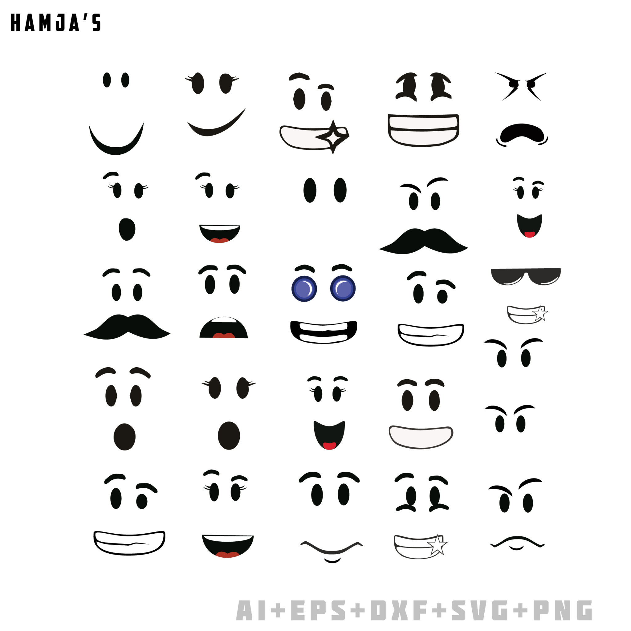 Roblox Face SVG, Roblox Face Decal, Roblox Man Face Transparent PNG ...