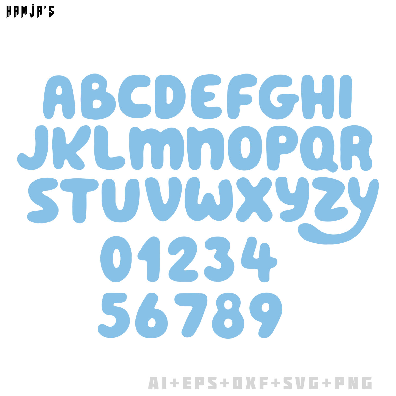 Bluey Font SVG, Bluey Font OTF, Bluey letters SVG, Bluey Alphabet SVG ...