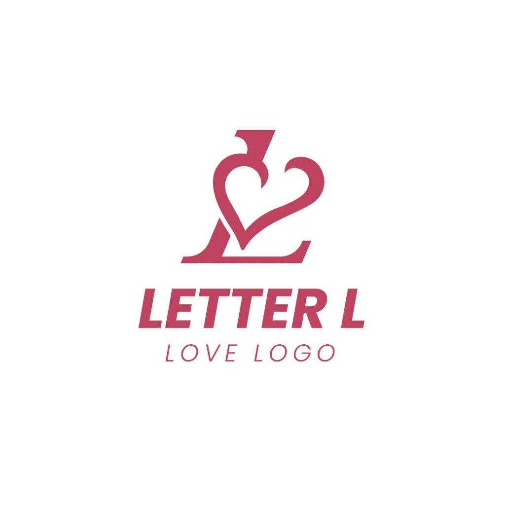 Creative Letter L and love logo design - MasterBundles