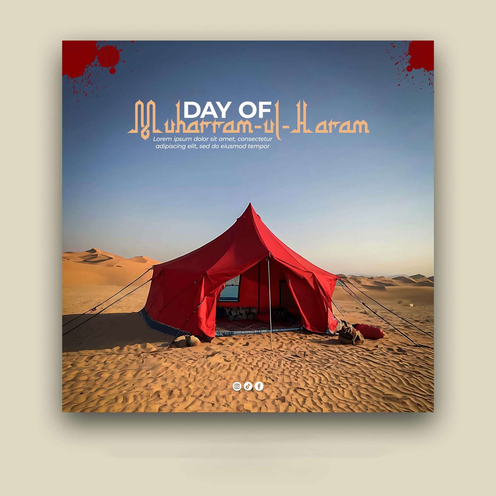 3 Muharram-ul-Haram Social Media Post Design | Instagram Design ...