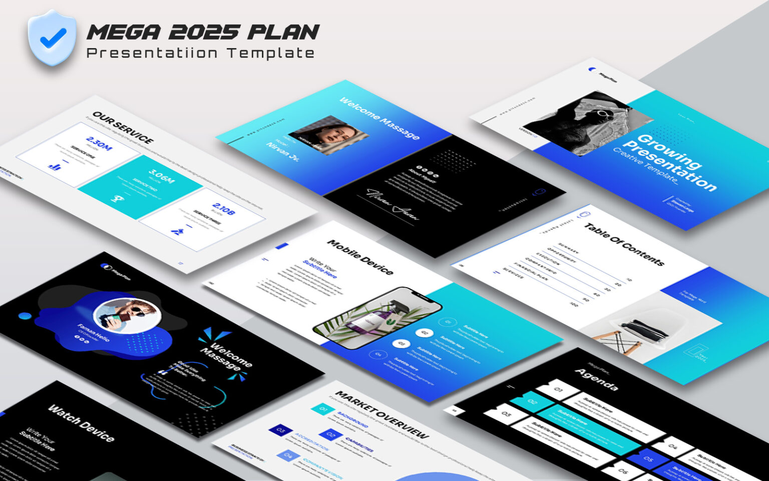 Mega 2025 Plan Presentation Template - MasterBundles
