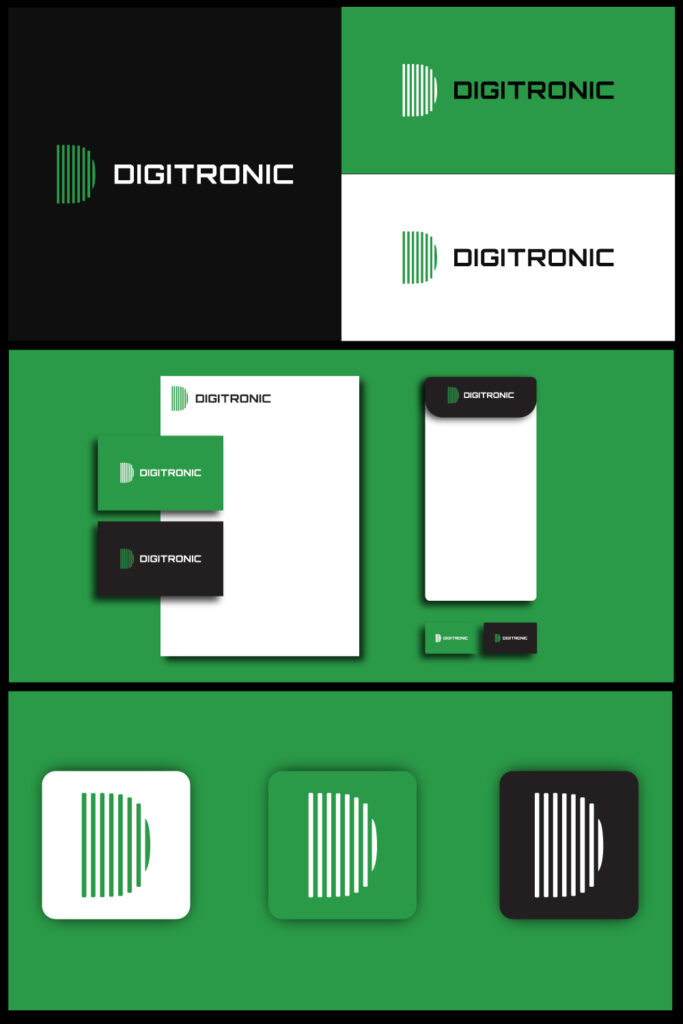 DIGITRONIC LOGO DESGIN AND DIGITAL MARKEITING USE - MasterBundles