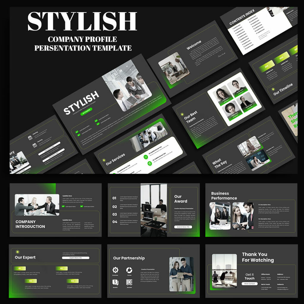 Stylish Persentation Template - MasterBundles
