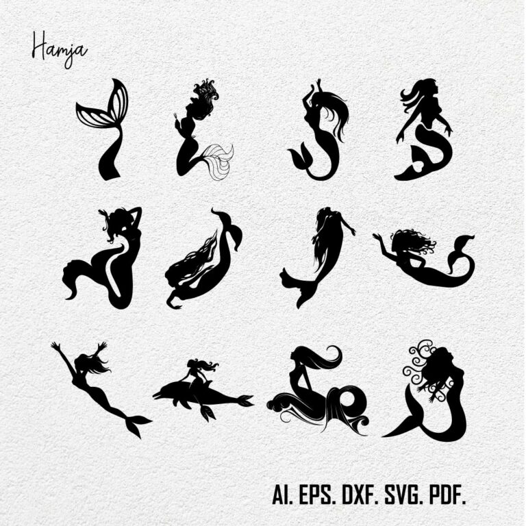 Mermaid Svg Cricut, Mermaid Bundle Svg, Mermaid Svg, Mermaid Clipart ...