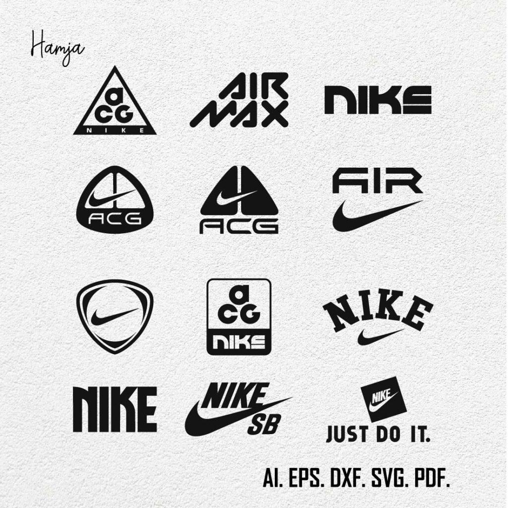 Nike Logo Bundle Layered SVG, Nike Air Cricut file, Cut files, Nike ...