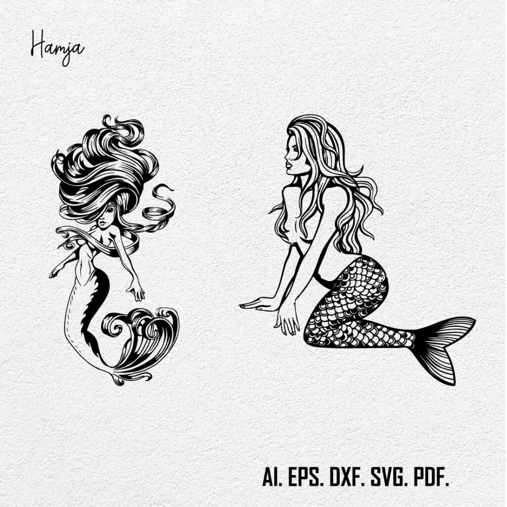 Mermaid Svg Cricut, Mermaid Bundle Svg, Mermaid Svg, Mermaid Clipart ...