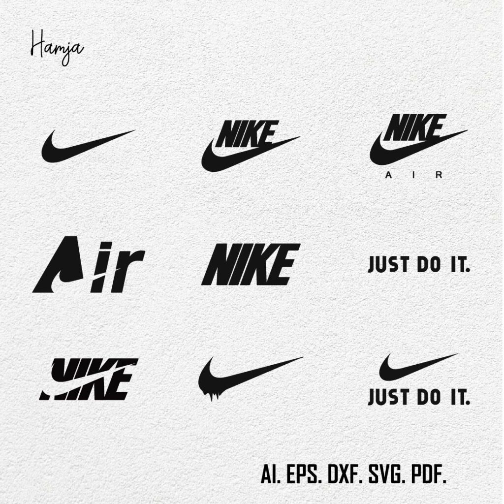 Nike Logo Bundle Layered SVG, Nike Air Cricut file, Cut files, Nike ...