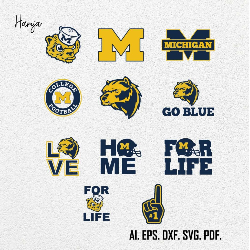 Michigan Wolverines logo Svg, Michigan Wolverines svg, Michigan ...