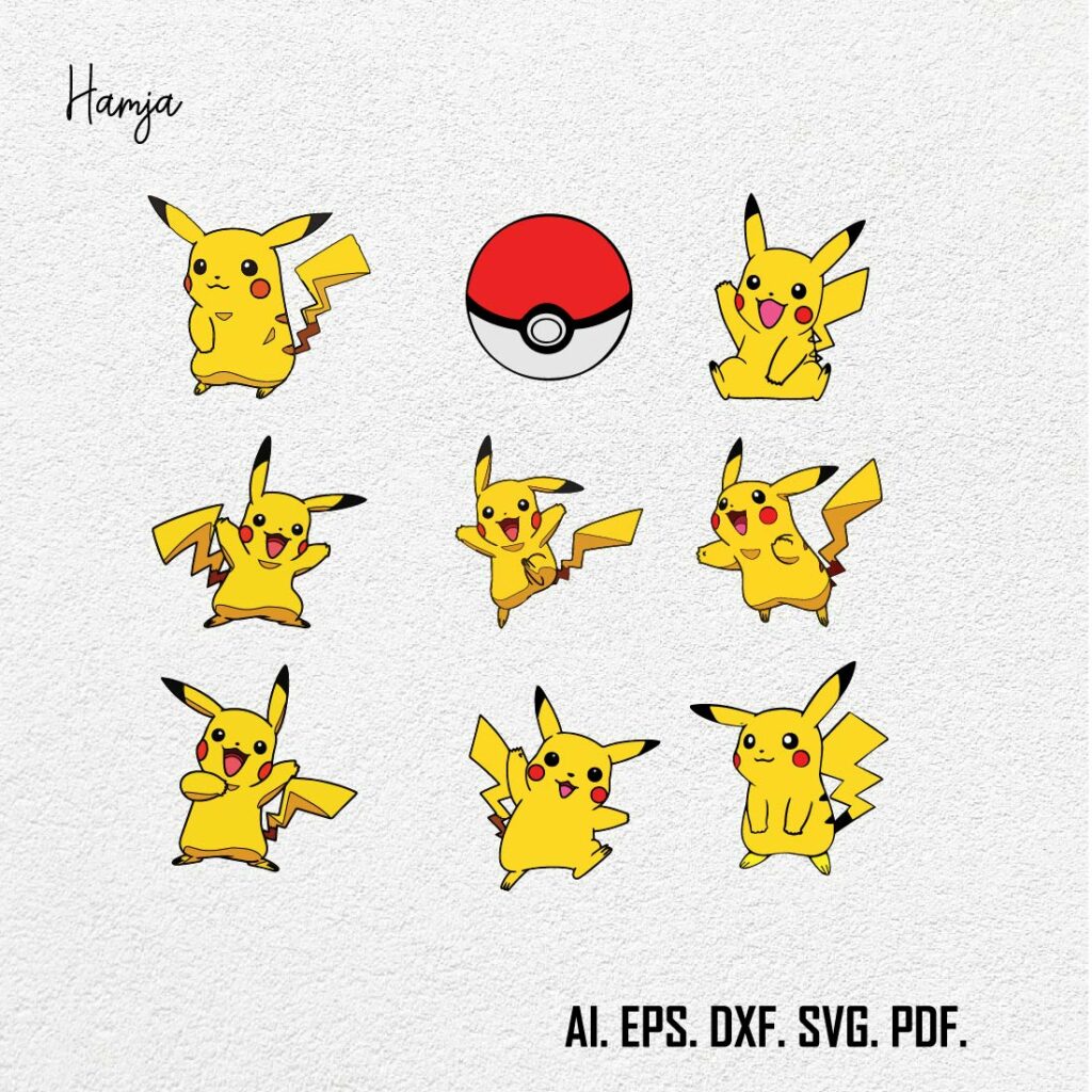 Pokemon Svg, Pikachu Svg, Pokemon Cricut, Pokemon Layered Svg, Pokemon ...