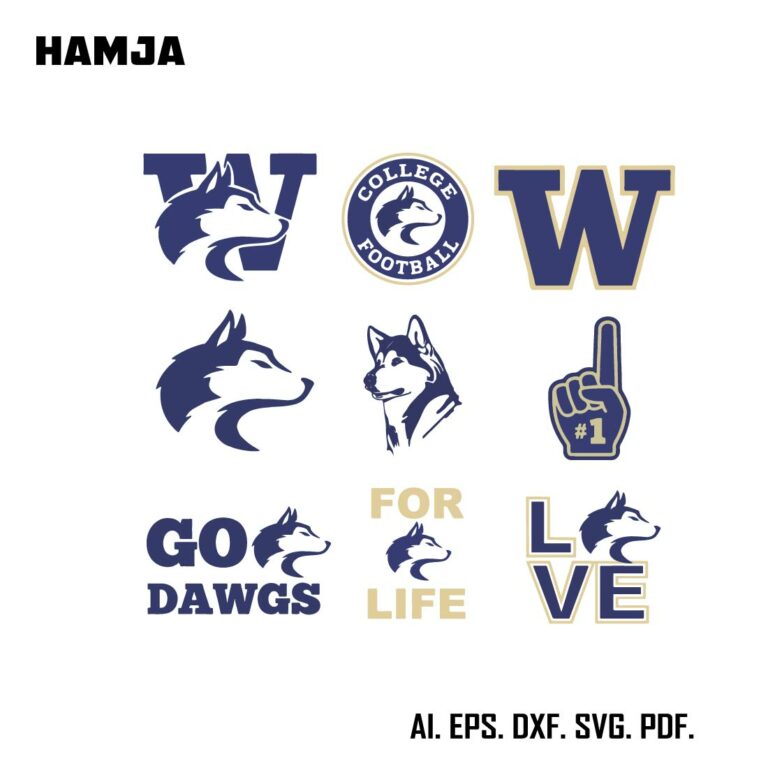 Washington Huskies Logo SVG, Washington Huskies Logo, NCAA SVG PNG DXF ...