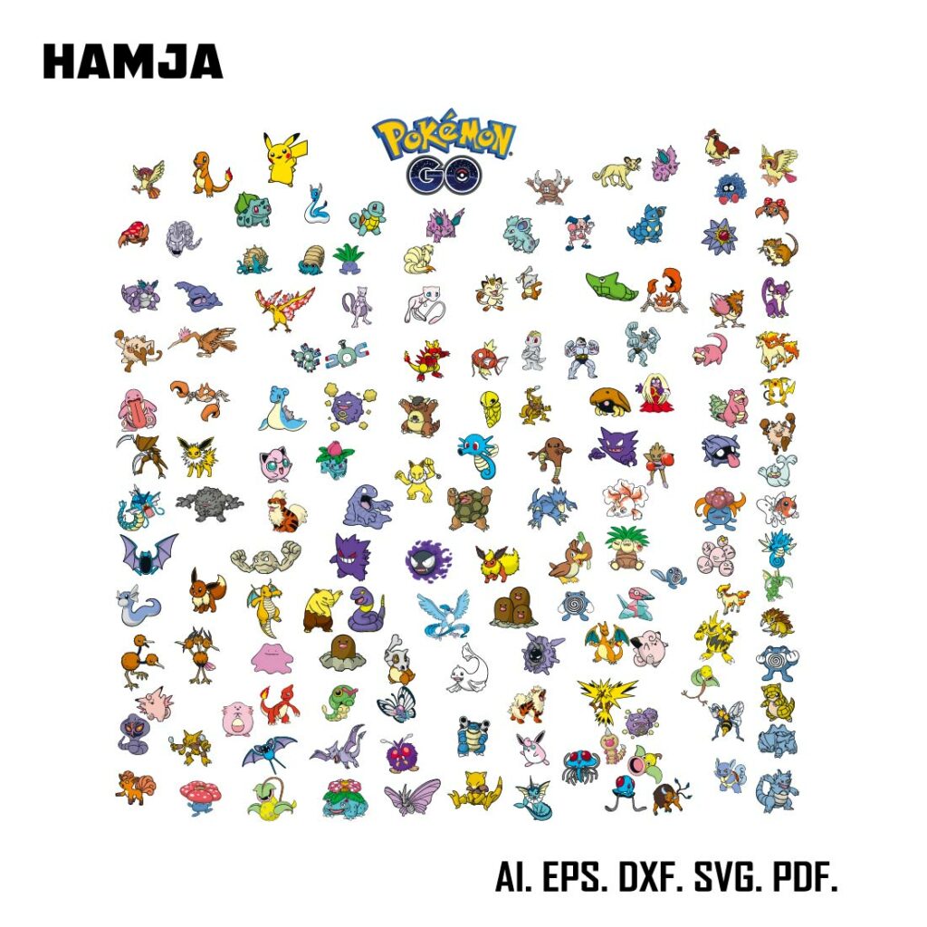 Pokemon Svg, Pikachu Svg, Pokemon Cricut, Pokemon Layered Svg, Pokemon ...