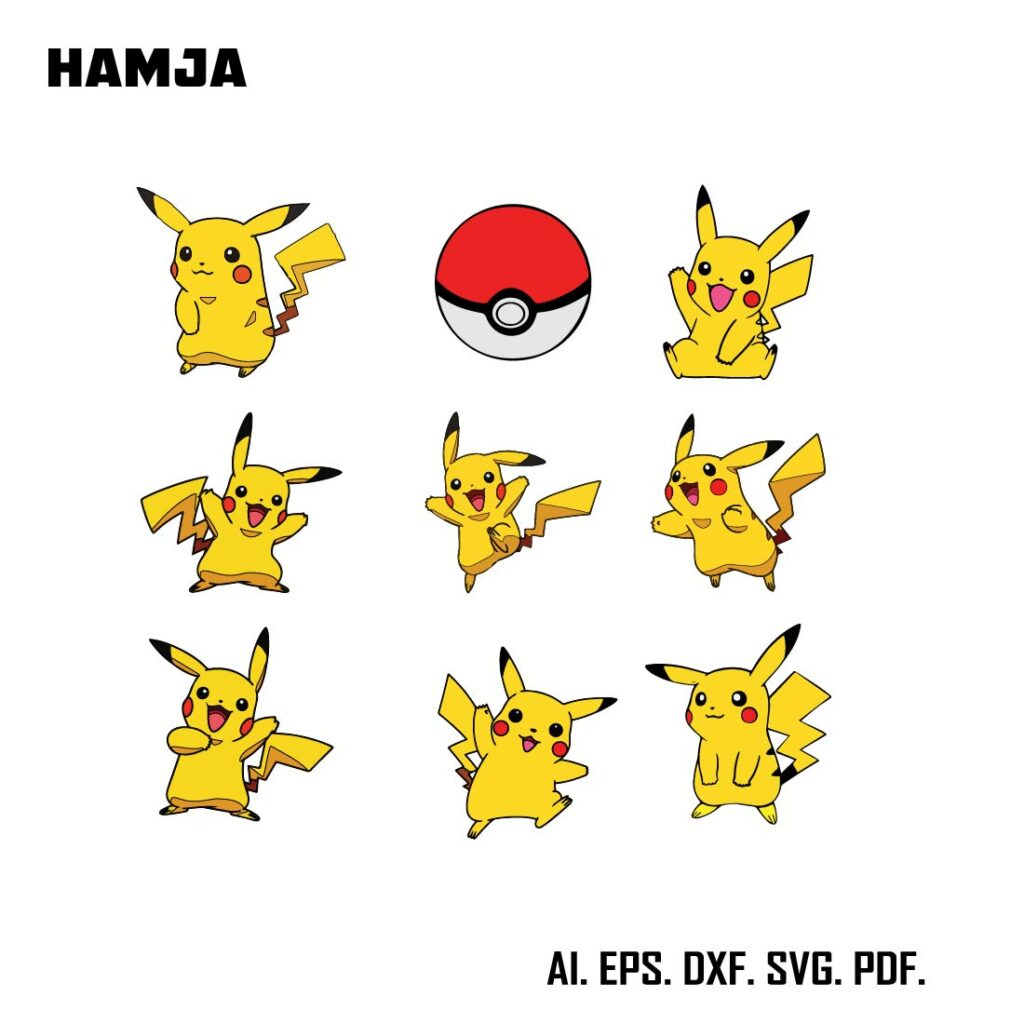Pokemon Svg, Pikachu Svg, Pokemon Cricut, Pokemon Layered Svg, Pokemon ...