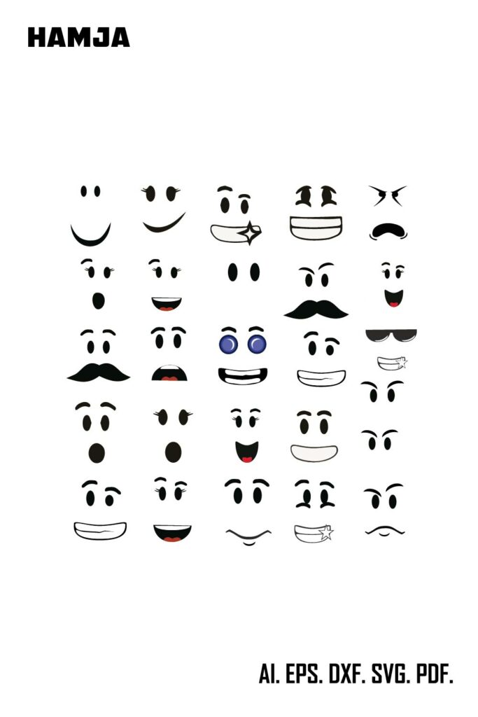 Roblox Face SVG, Roblox Face Decal, Roblox Man Face Transparent PNG ...