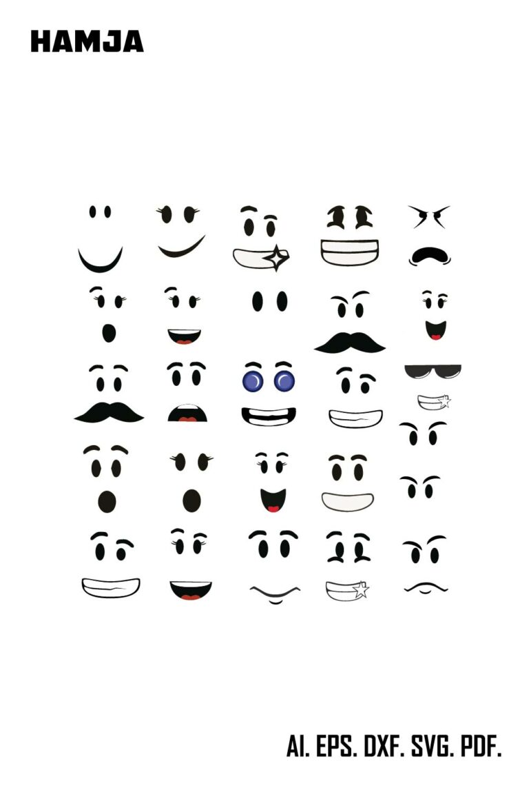 Roblox Face SVG, Roblox Face Decal, Roblox Man Face Transparent PNG ...