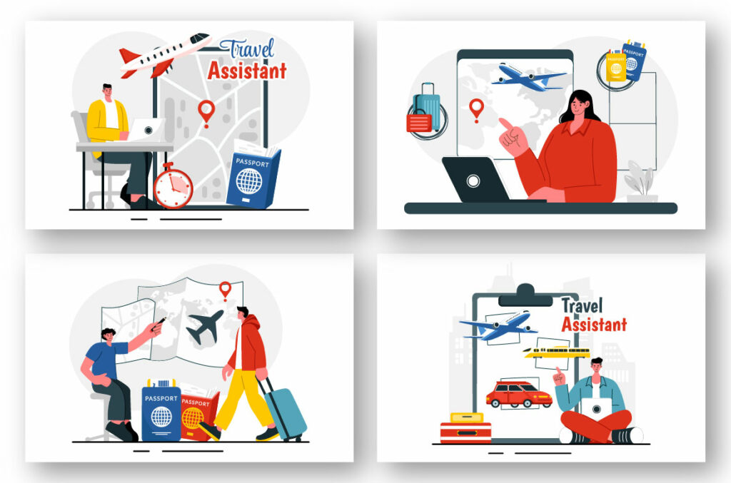 9 Travel Assistant Illustration - MasterBundles